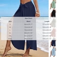 AHTJRT Women's Tie Front Pants High Waisted Side Split Slit Flowy Wide ...
