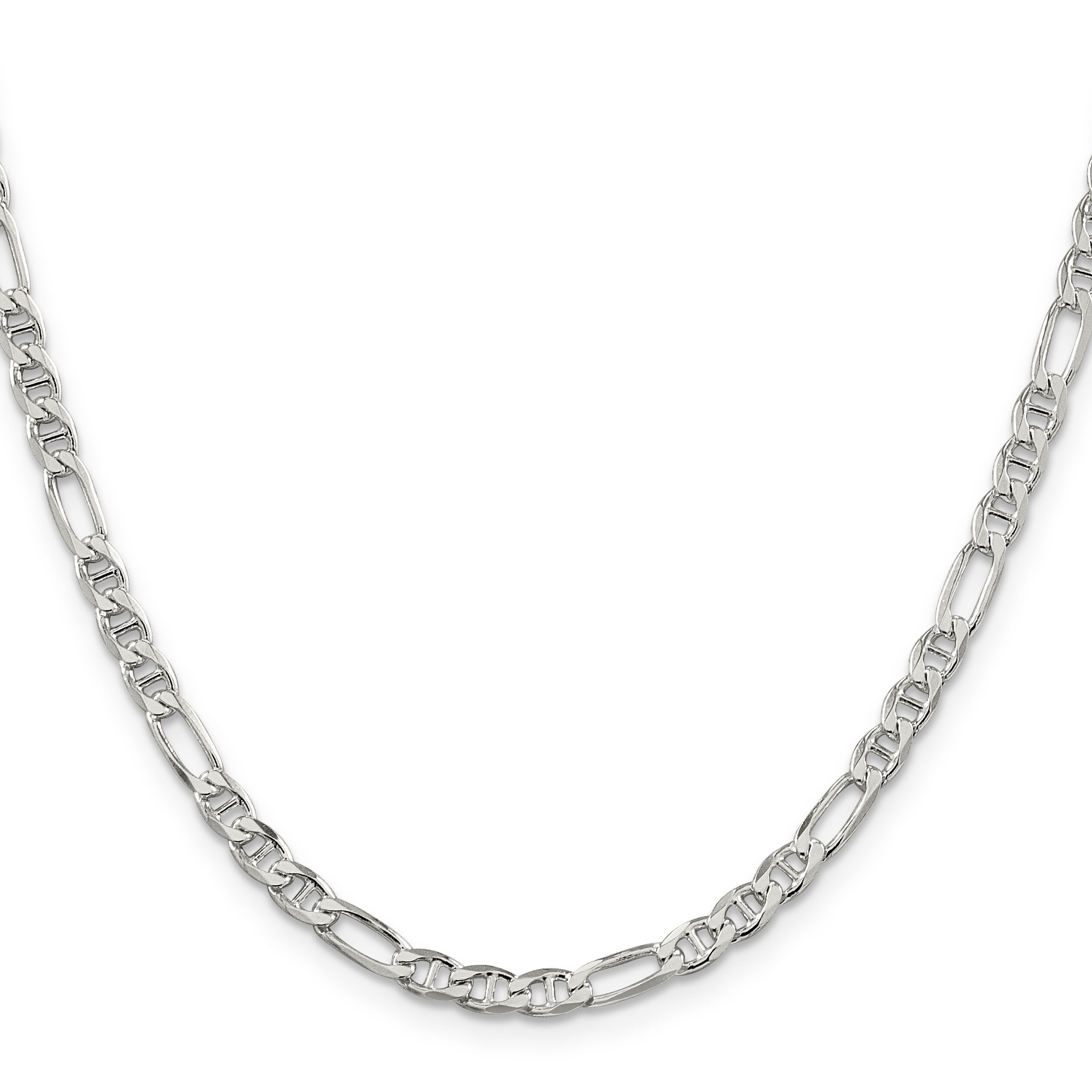 Sterling Silver Figaro Anchor Link Bracelet 7 Sterling Silver Figaro Anchor Link Bracelet 7