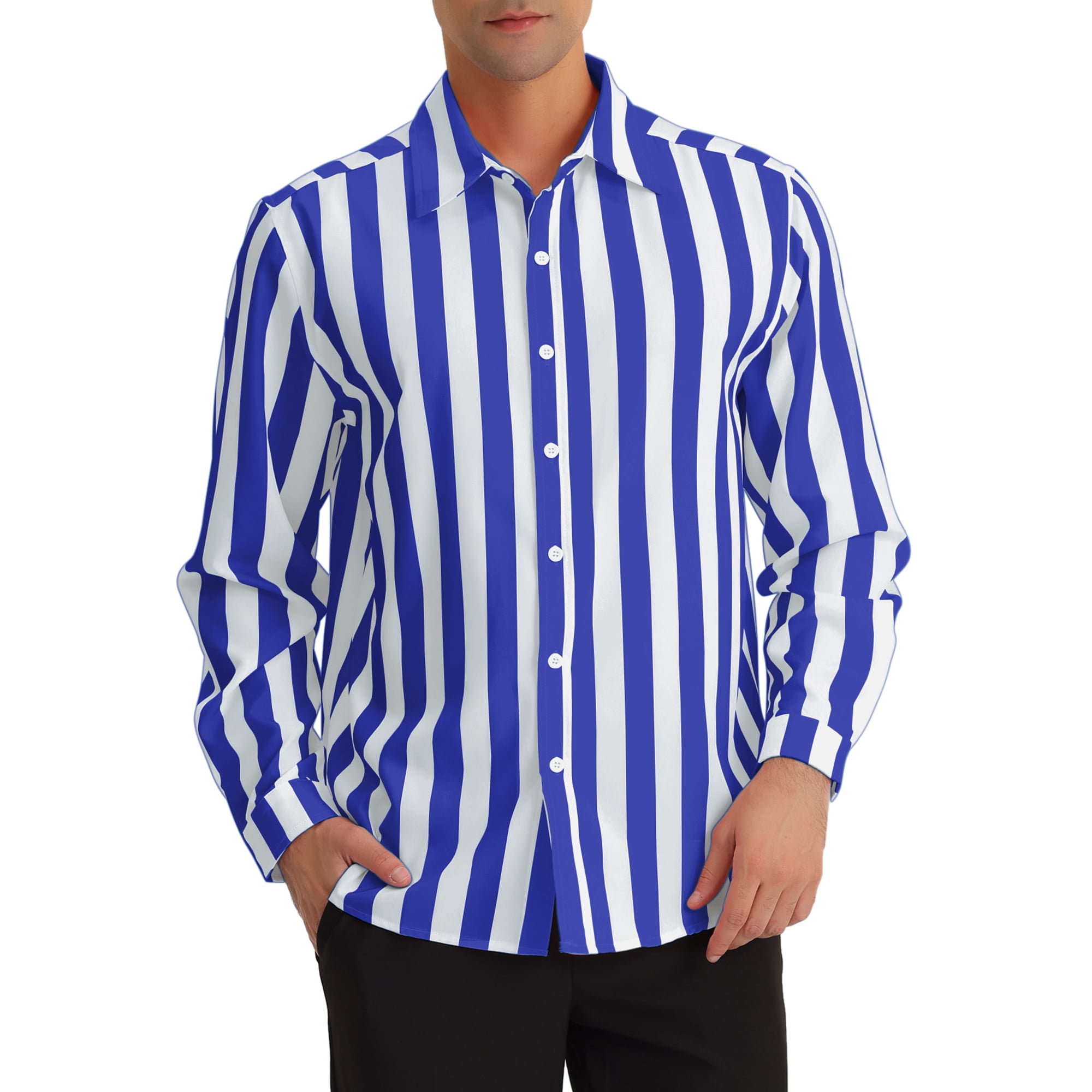 Click here for Inspire Chic Mens Shirts Vertical Striped Long Sle... prices