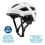 Concord Bikes Adult Light Gray Bike Helmet, Adjustable Fit, 15 ...