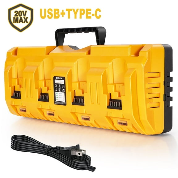 DeWalt DCB104 Fast Multi Power Supply Station: 12V/20V/60V 4 Port ...