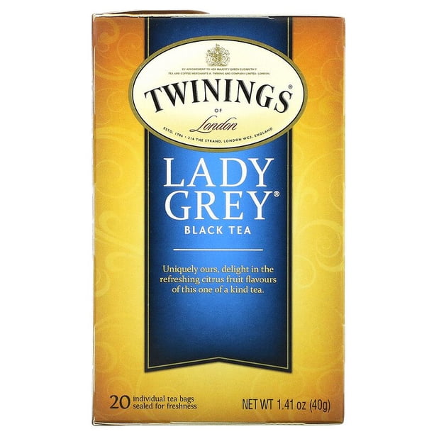 Twinings, Lady Grey Black Tea, 20 Tea Bags, 1.41 oz - Walmart.com