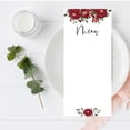 Koyal Wholesale Burgundy Roses Printable Wedding Paper Menu Cards for ...