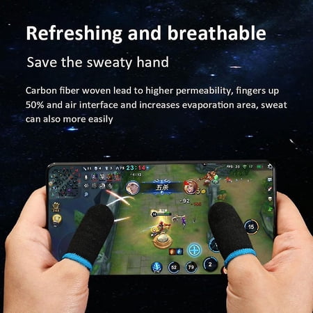 Touch Screen Play Games Helpful Useful Carbon Fiber Finger Cot Gaming ...