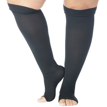 5XL Plus Size Compression Stockings for Women & Men 20-30 mmHg - Beige ...