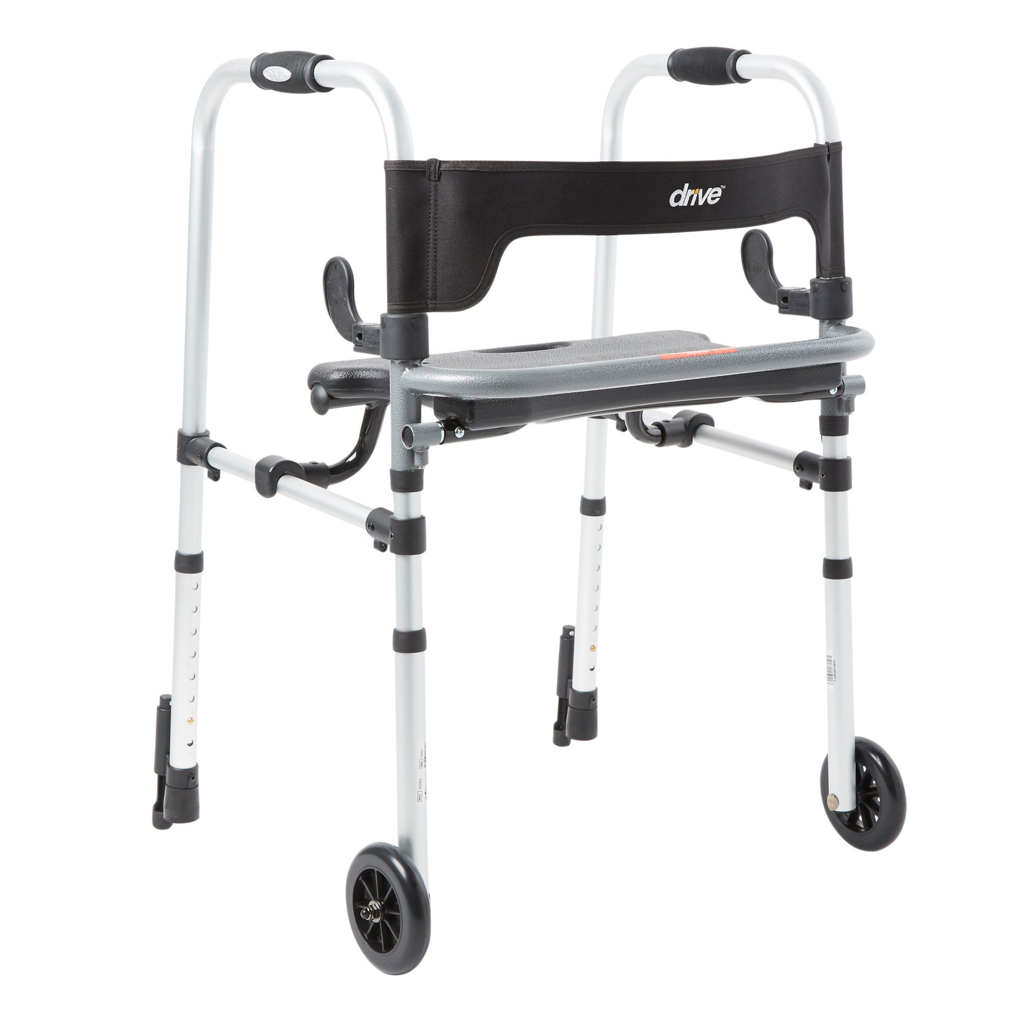 Clever-Lite LS Aluminum Silver Folding Walker Adjustable Height up to ...