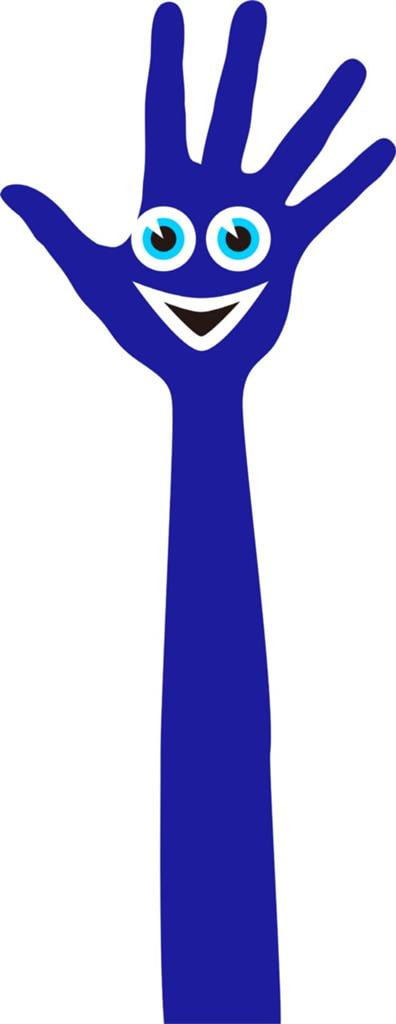 Design With Vinyl Artwork Funny Long Arm With A Smily Face In The Hand ...