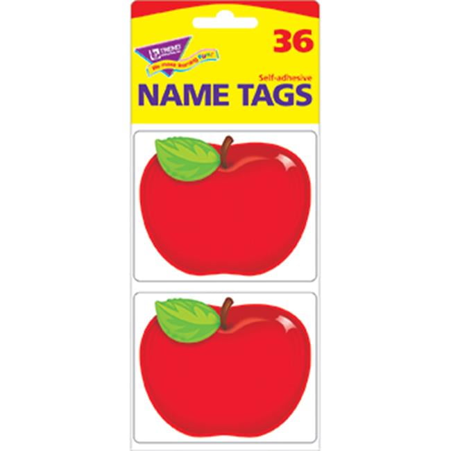 Trend Enterprises Inc. T-68080 Shiny Red Apple Name Tags - Walmart.com ...