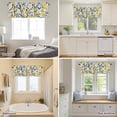 Curtain Valance for Windows, Pastoral Retro Lemon Leaves Kitchen ...