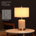 O'Bright Dune Rechargeable Cordless Ceramic Table Lamp, 19.5 inch ...