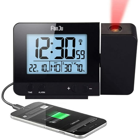 Projection Alarm Clock, Digital Projection Clock with Weather Station ...