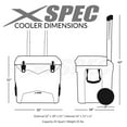 Xspec 45 Quart Towable Roto Molded Ice Chest Outdoor Camping Cooler ...