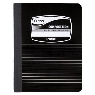 Mead Composition Book College Ruled 100 Sheets 9 34 x 7 12 3 Pack Black ...