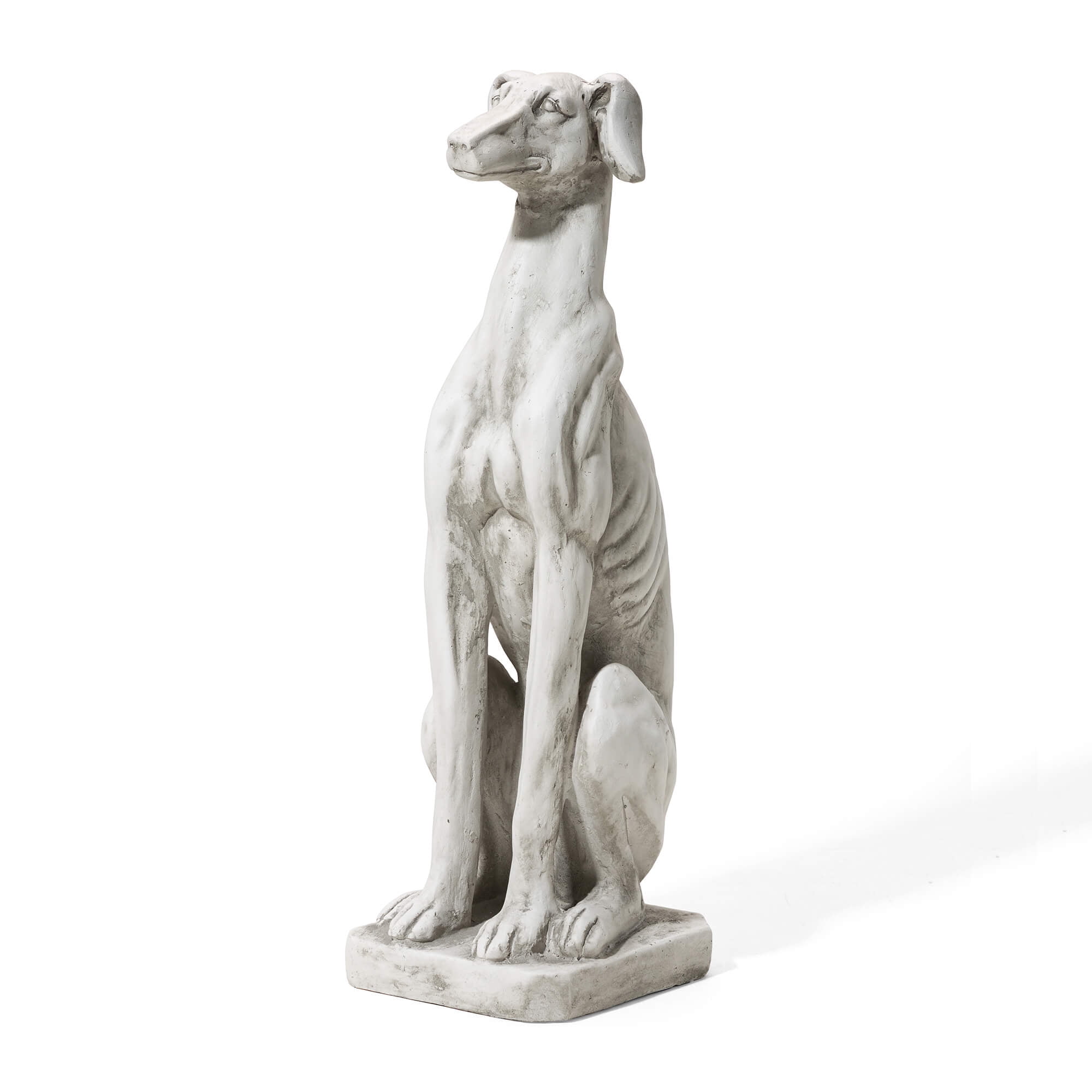 Glitzhome 32" Greyhound Garden Statue Magnesium Oxide Dog Figurine ...