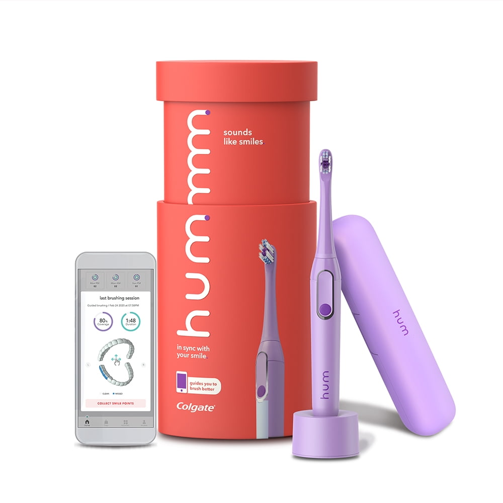 hum by Colgate Smart Electric Toothbrush Kit, Rechargeable Sonic ...