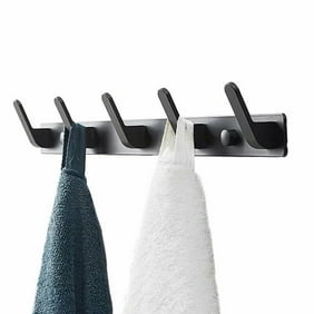Coat Hideaway Modern Wall Mounted 4-Hook Square Coat Rack, Beech ...