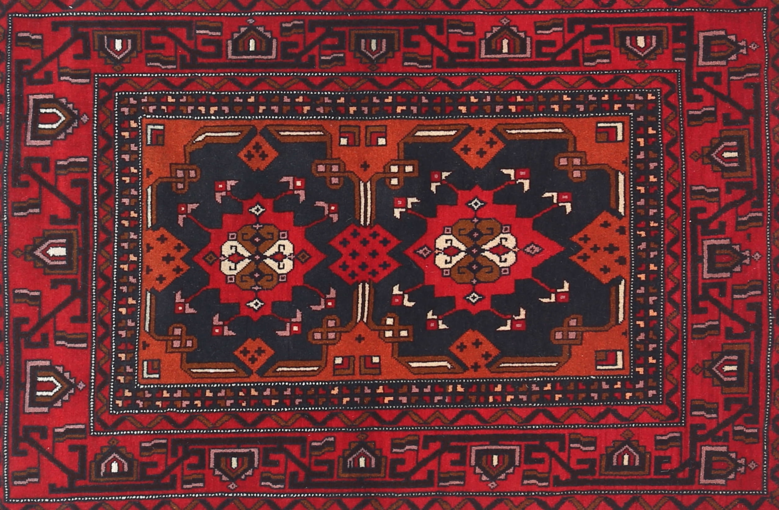 Ahgly Company Indoor Rectangle Traditional Dark Brown Persian Area Rugs ...