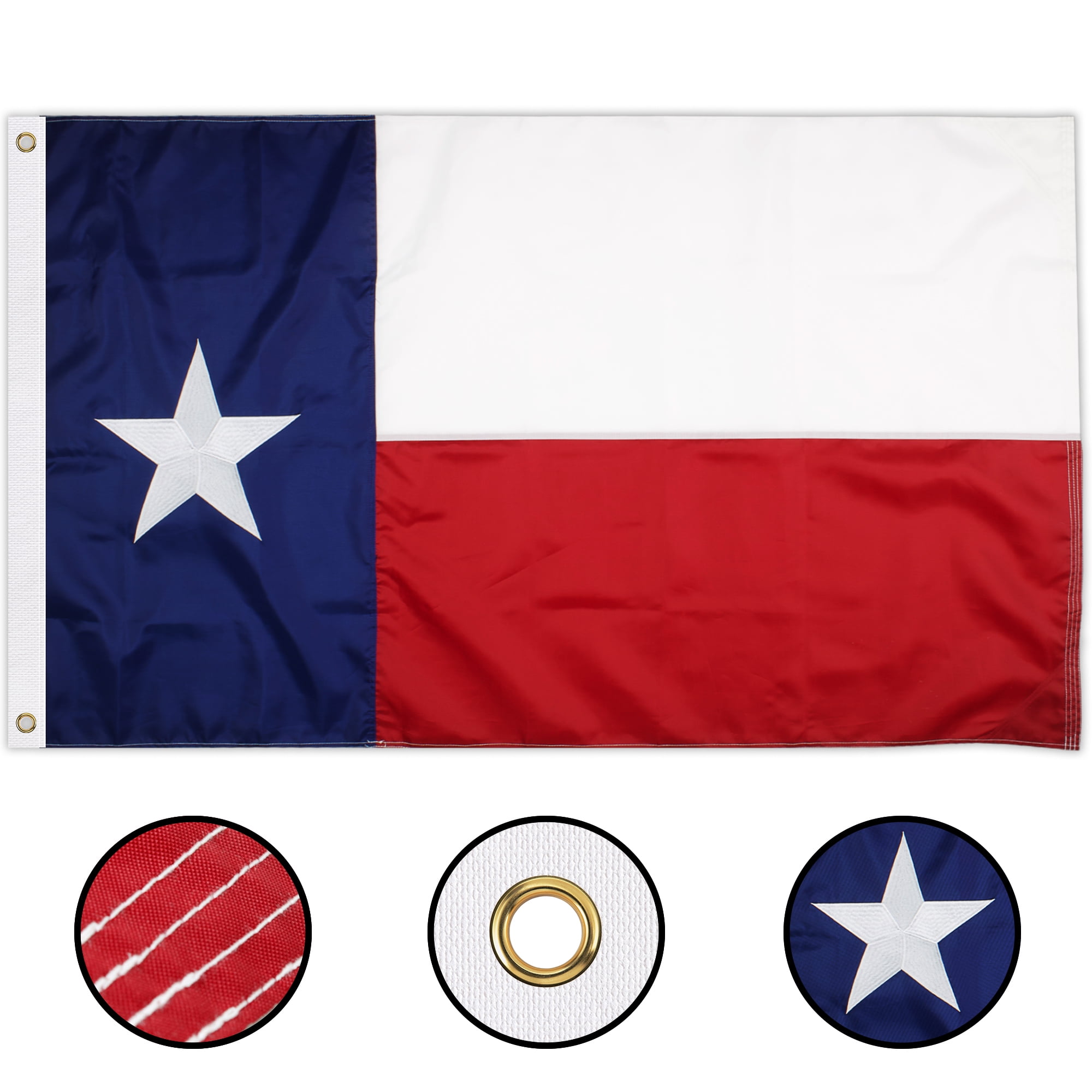 State of Texas Flag 3x5 ft Embroidered Outdoor Heavy Duty Flags Durable ...
