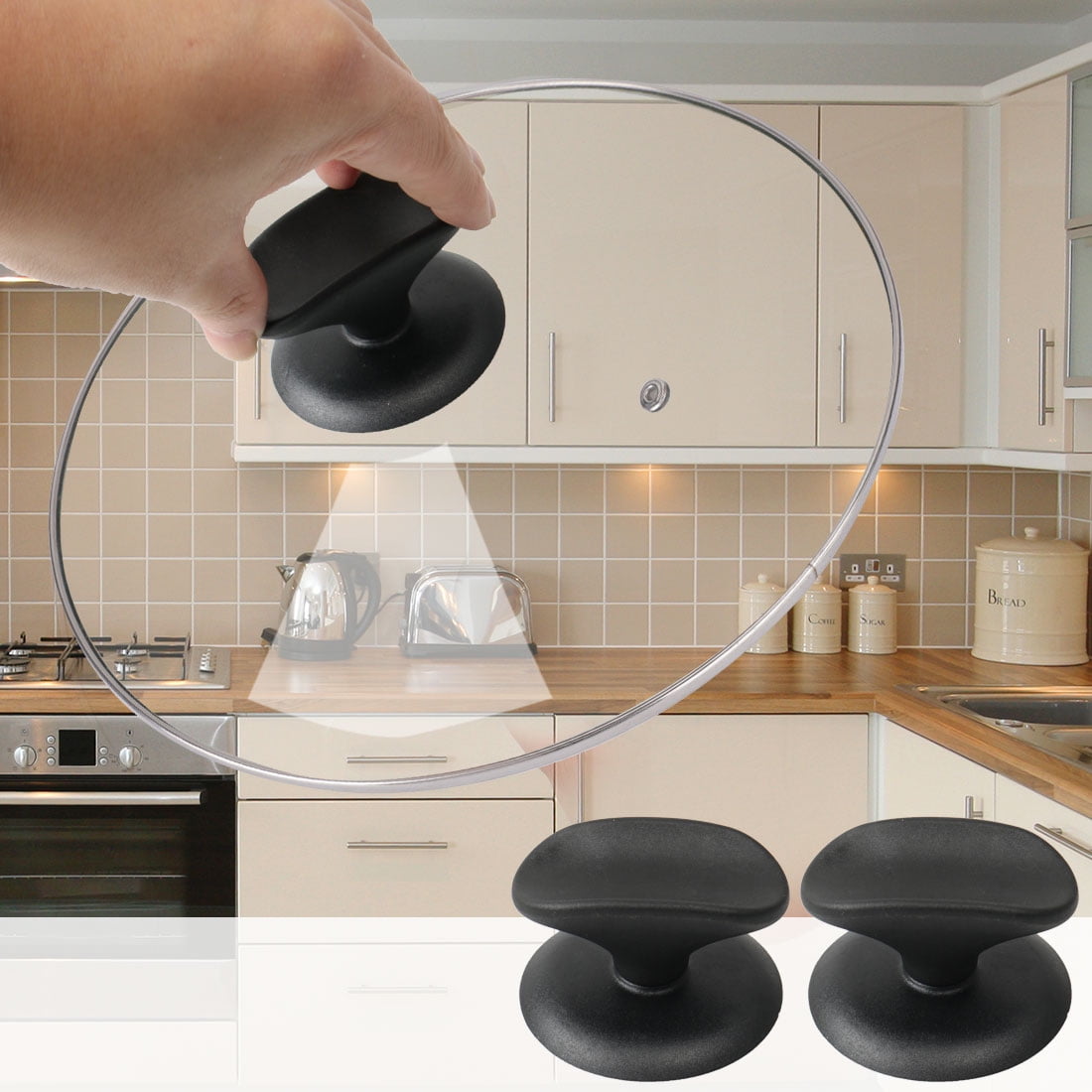 Uxcell Easy Lifting Universal Pan Pot Lid Knob Handle 2Pack - Walmart.com