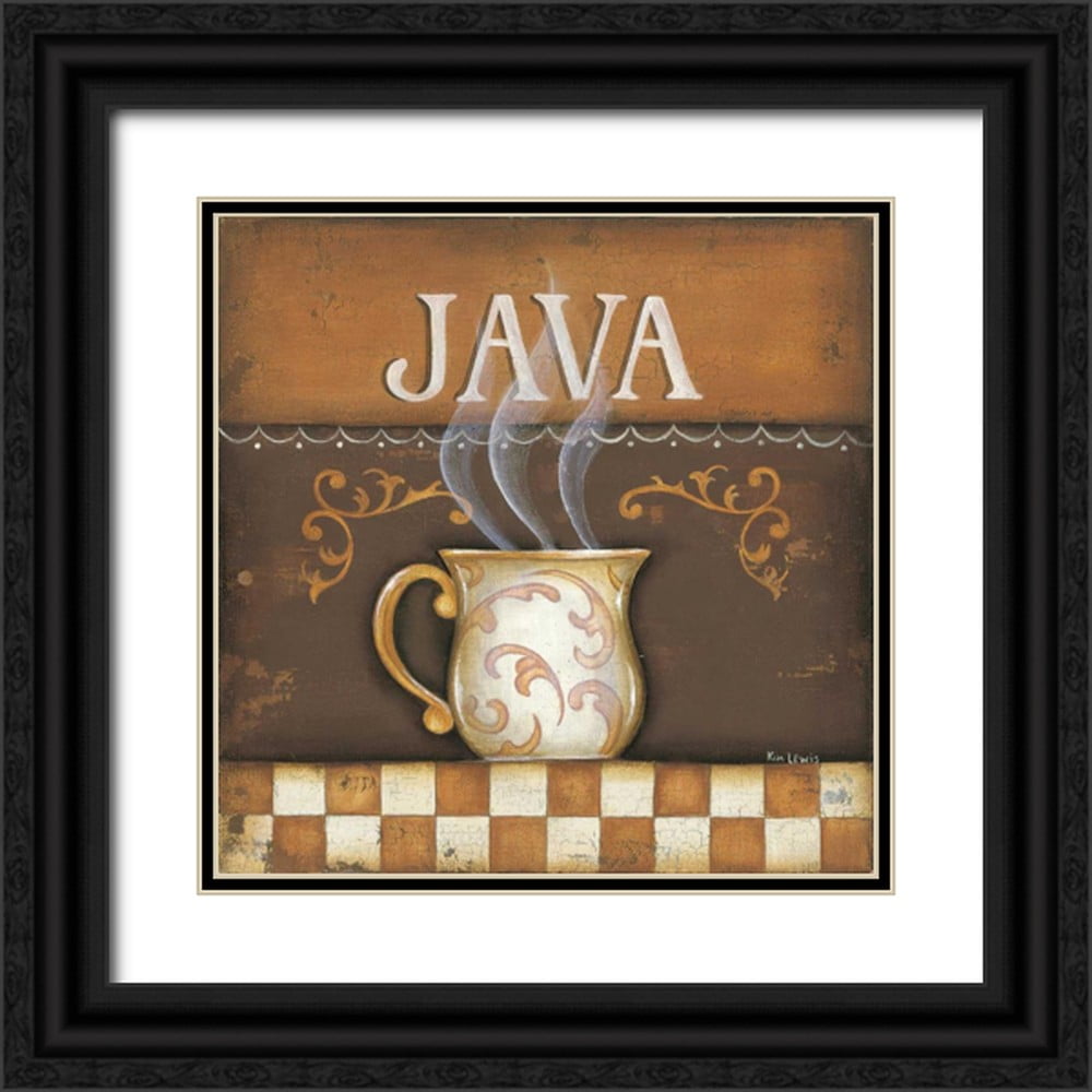 Lewis, Kim 26x26 Black Ornate Wood Framed with Double Matting Museum ...