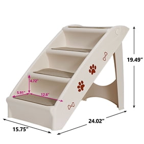 Majestic Pet Portable Towers Pet Stairs Soft Sherpa Foam Step Steps for ...