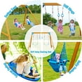 Kids Swing Sets for Backyard, Wooden Playground Sets with 2 Swings ...