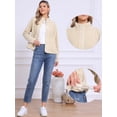 DARING DIVA Women's Fleece Jacket Long Sleeve Button Down Coat With ...