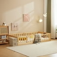 Ktaxon Montessori Twin Floor Bed with Safety Guardrails, Toddler Bed ...