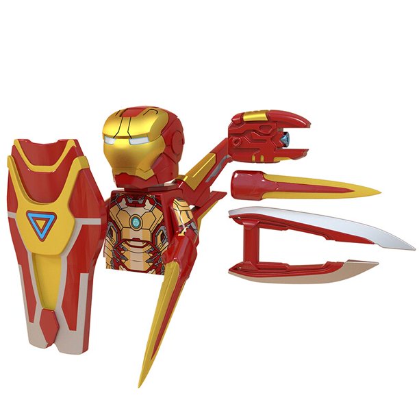 Hasbro Marvel Building Blocks, Iron Man, Tony Stark, Mini figuras ...