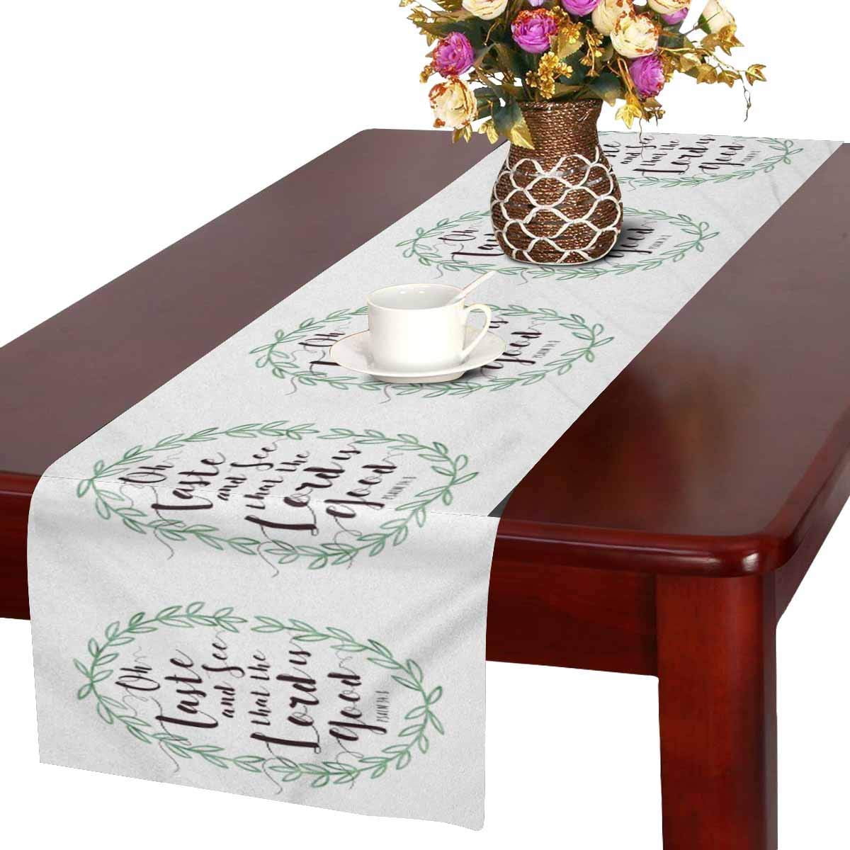 MKHERT Religious Christian Bible Verse Gospel of Psalm Table Runner ...