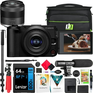 Canon EOS R50 4K Mirrorless Camera Bundle with RF-S 18-45mm Lens ...