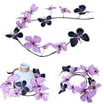AOOOWER 2Pieces Silk Fabric Butterfly Vine Hoop For Door Wall Desktop ...