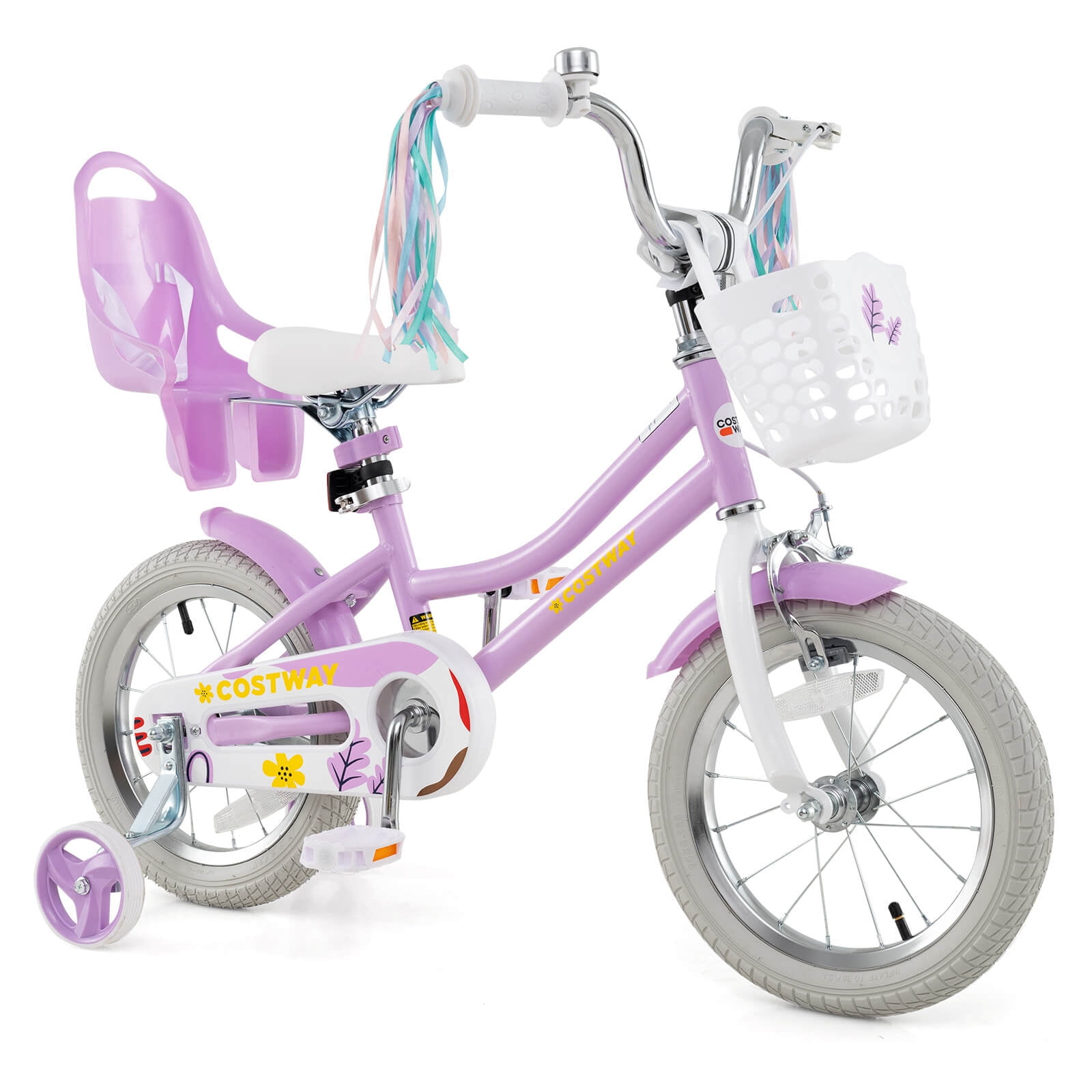 Click here for Costway 14 Inch Kids Bike With Training Wheels Dol... prices