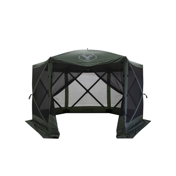 Gazelle Tents G6 Pop-Up Portable 6-Sided Hub Gazebo/Screen Tent, Alpine ...