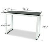 G-Plus Modern Wood Computer Desk: Office Table for PC & Laptop, Study ...