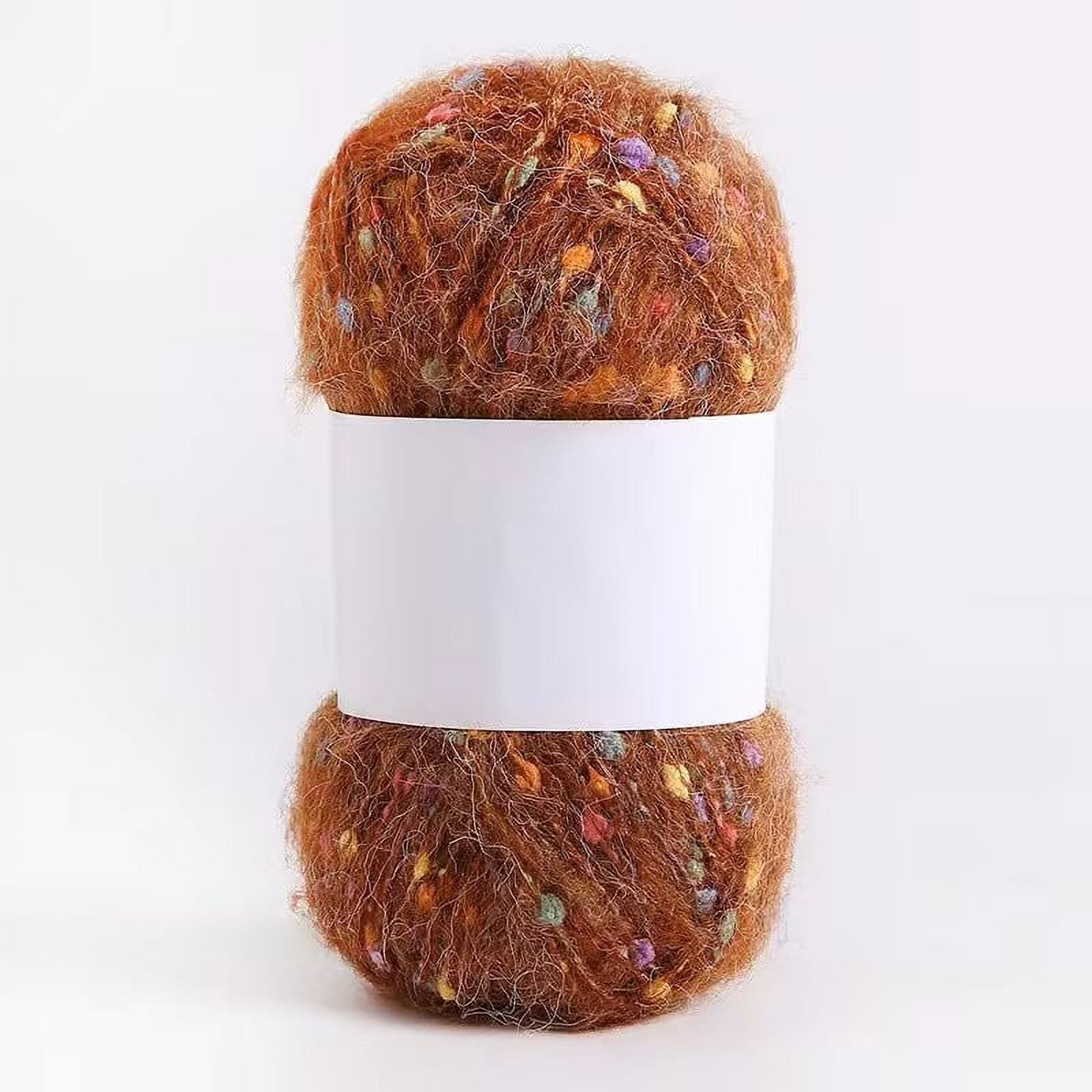Nvzi Hilo de mohair de 200 g con puntos de colores, hilo suave para ...
