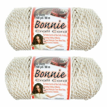 2 Pack Bonnie Macrame Cord - 4mm - 100 yd Lengths - Various Colors ...