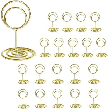 100 Pcs Premium Mini Table Number Holders and Place Cards with Gold ...