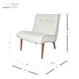 Alexis Slipper Chair, Multiple Colors - Walmart.com