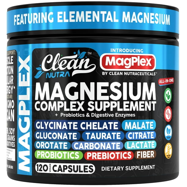 Suplemento de magnesio Clean Nutra Magplex Complex 500 mg | Bodega ...