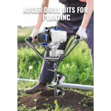 WILD BADGER POWER Auger Post Hole Digger 2.6HP 1.9KW Strong 53cc Gas ...