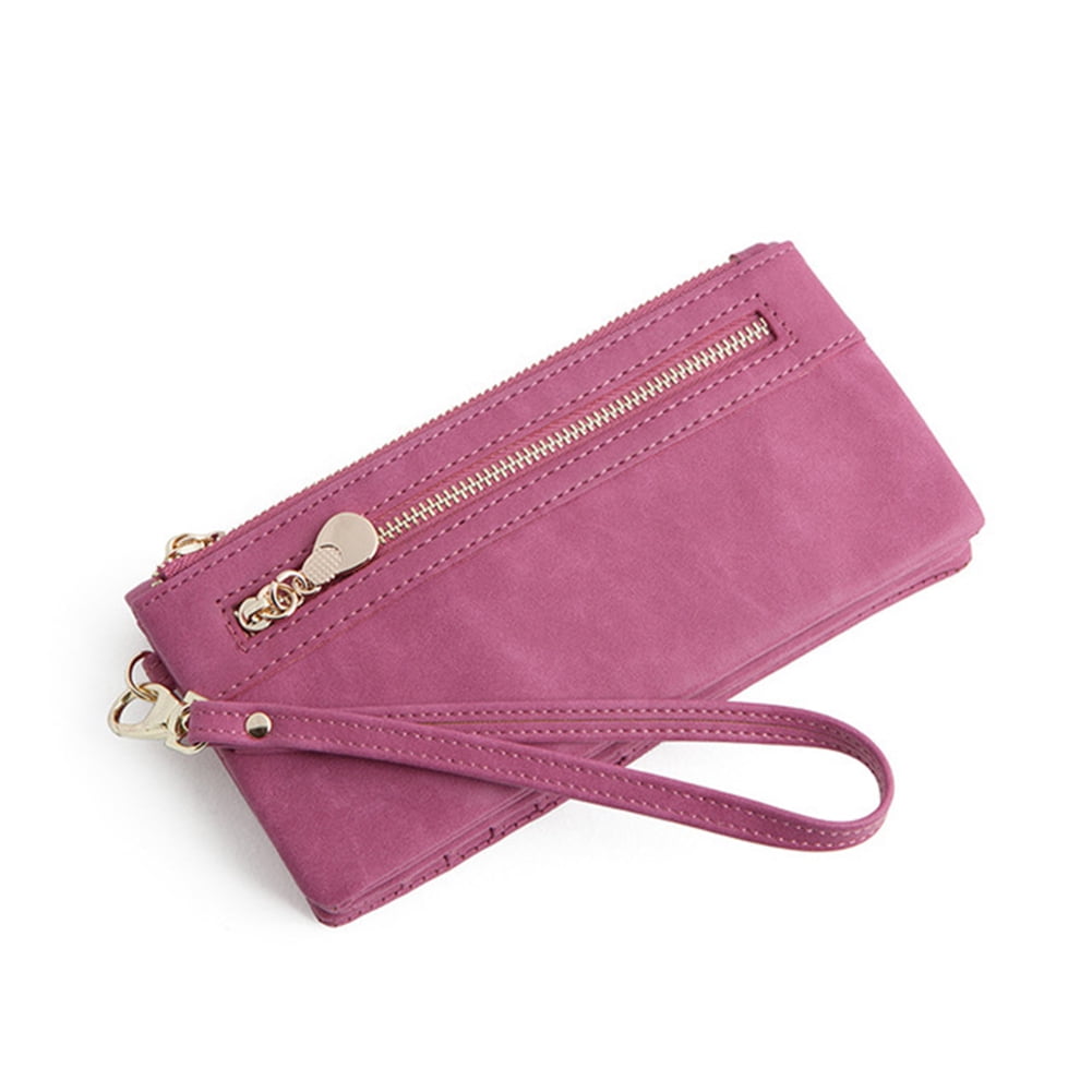 Generic - Women Fashion Matte PU Leather Zipper Wallet Large Capacity ...