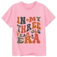 Big Girls T Shirts Fashionable Letter Round Neck Short Sleeved Trendy ...