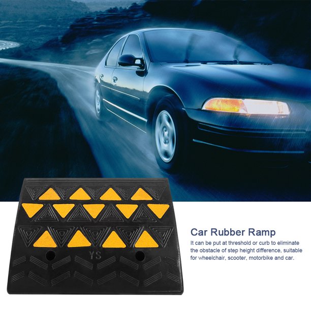 Rubber Ramp, Abrasion Resistant Grooved Wheelchair Ramp Heavy Duty Curb ...