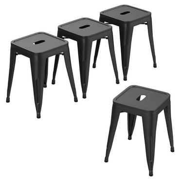 Andeworld 18 inch Stackable Metal Bar Stools, Set of 4, Rustic ...