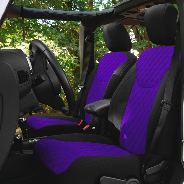 FH Group Custom Fit Car Seat Covers for 2007 2017 Jeep Wrangler JK 4DR 2nd Row Neosupreme Water Resistant Automotive Seat Covers Front Set
