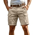 Cargo Pants for Men Slim Fit Elastic Hiking Shorts Summer Above Knee ...