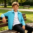 ATORRE Weatherproof Jacket for Boys Girls Fall Solid Color Casual ...