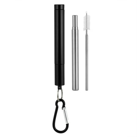 Portable Reusable Stainless Steel Retractable Straw for Drinking Coffee ...