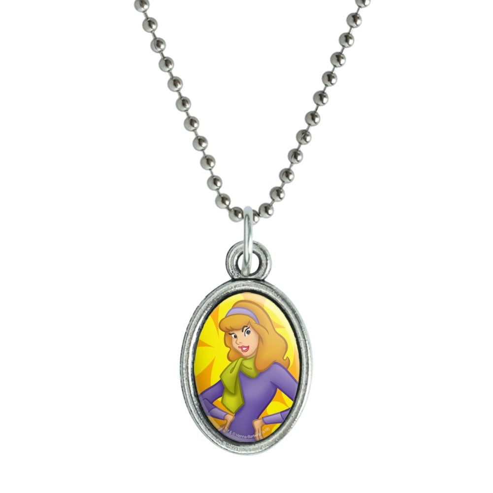 Scooby Doo Daphne Character Antiqued Oval Charm Pendant with Chain ...
